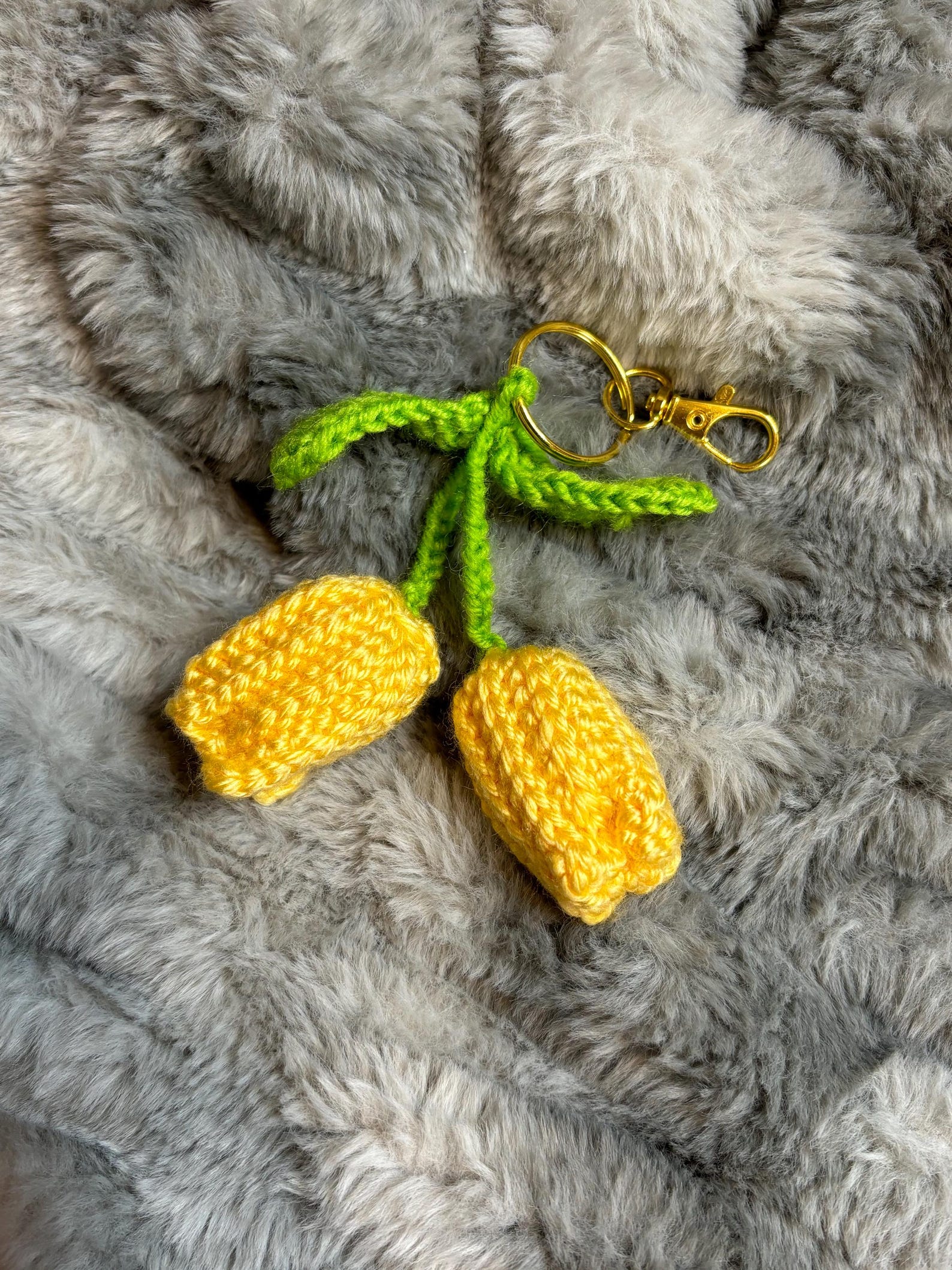 Crochet Tulip Keychain - Etsy