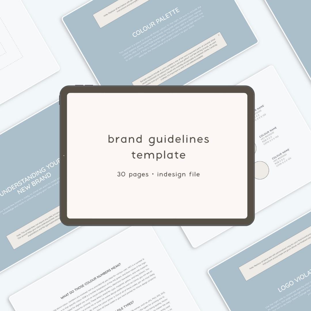 Brand Guidelines Template | Indesign Template | Customizable Template ...