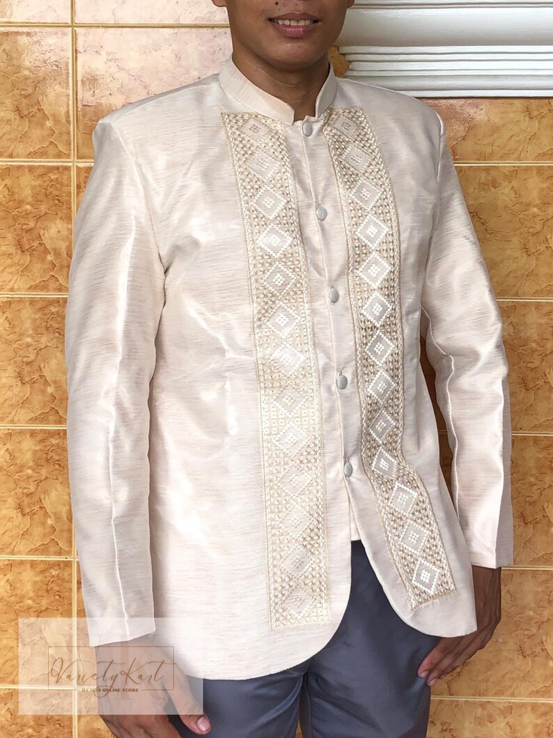 Coat Barong Tagalog Venusia Ethnic Elegance Style Embroidery - Etsy