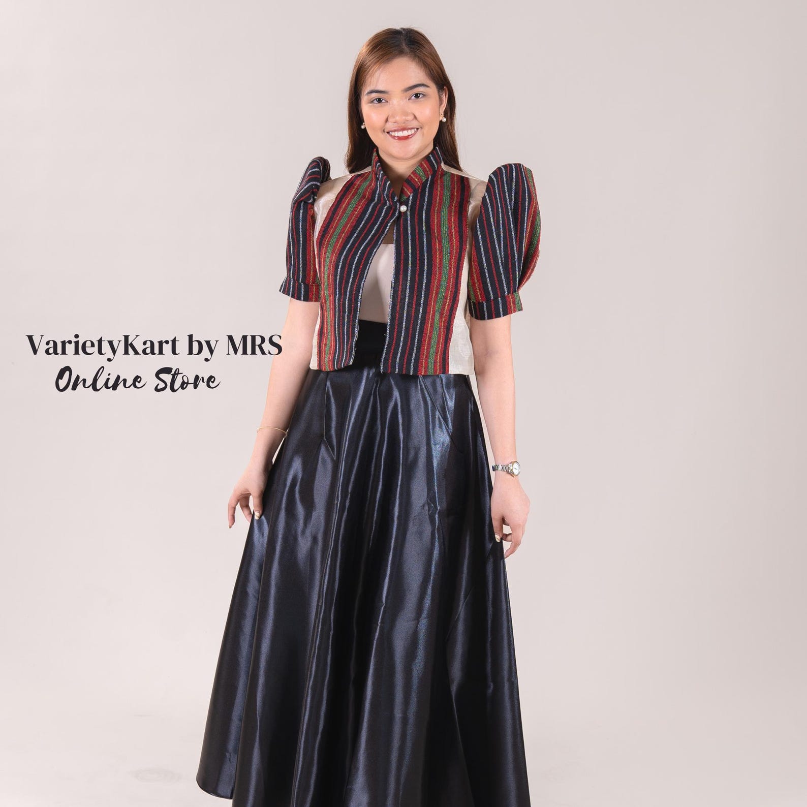 Modern Igorot Style Puff Sleeves Filipiniana Chinese Collar - Etsy