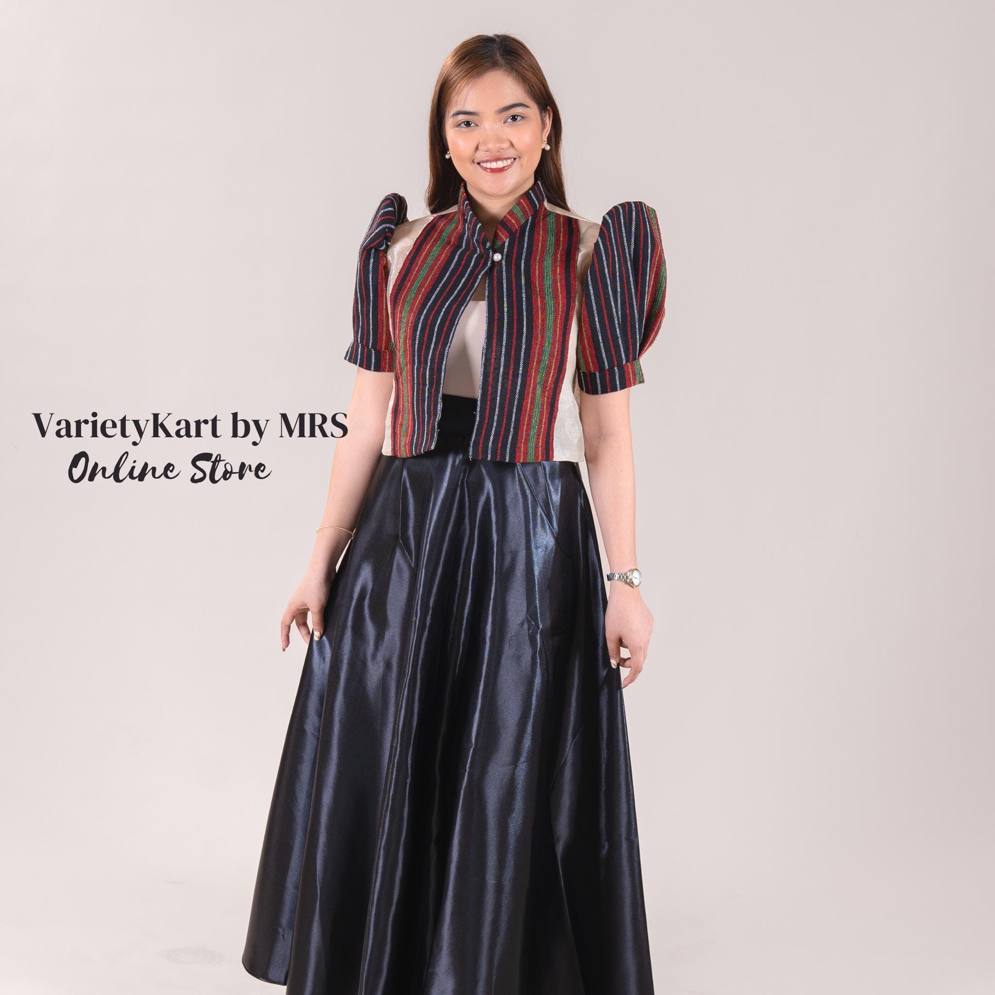 Modern Igorot Style Puff Sleeves Filipiniana Chinese Collar - Etsy