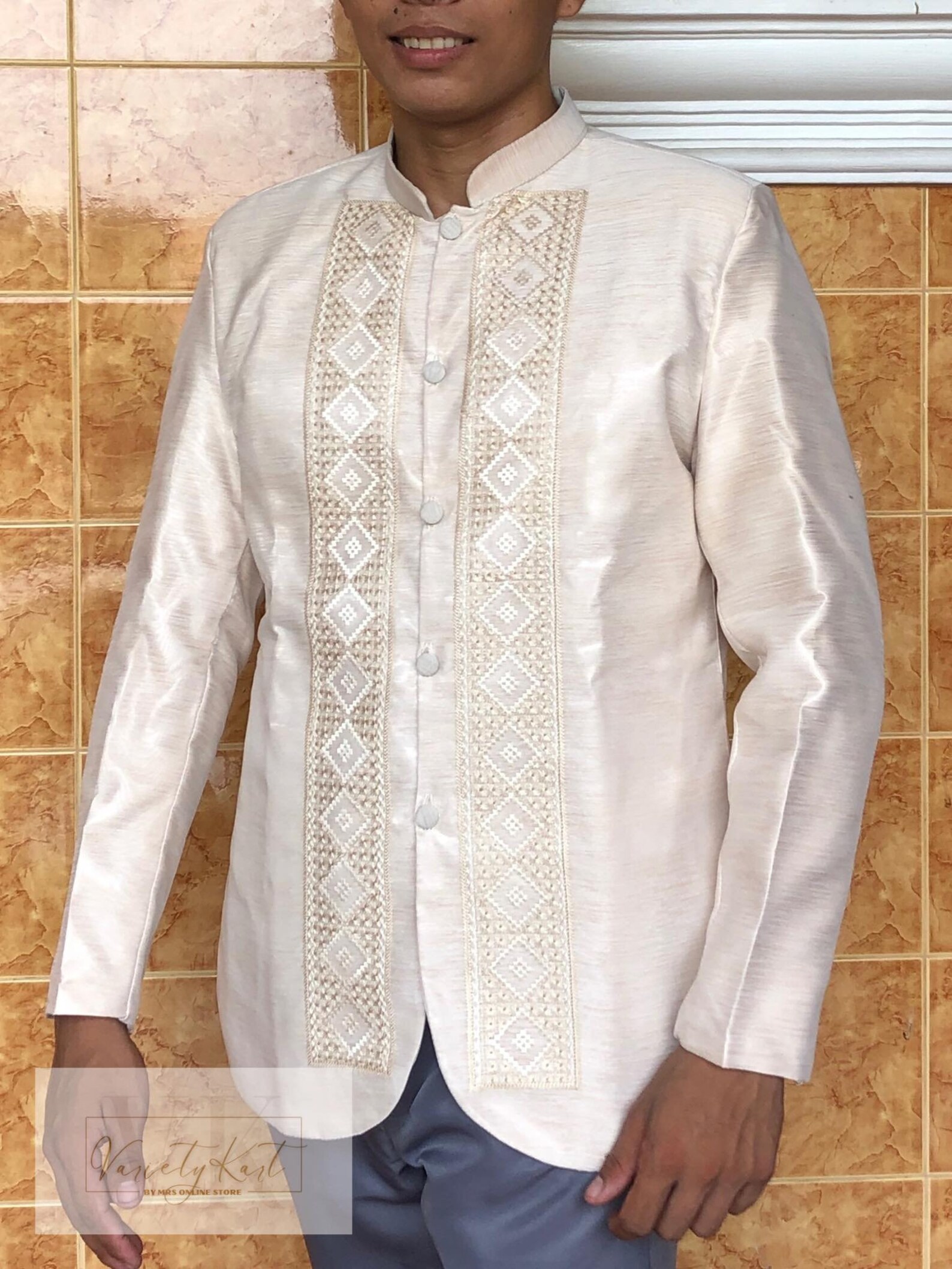 Coat Barong Tagalog Venusia Ethnic Elegance Style Embroidery - Etsy