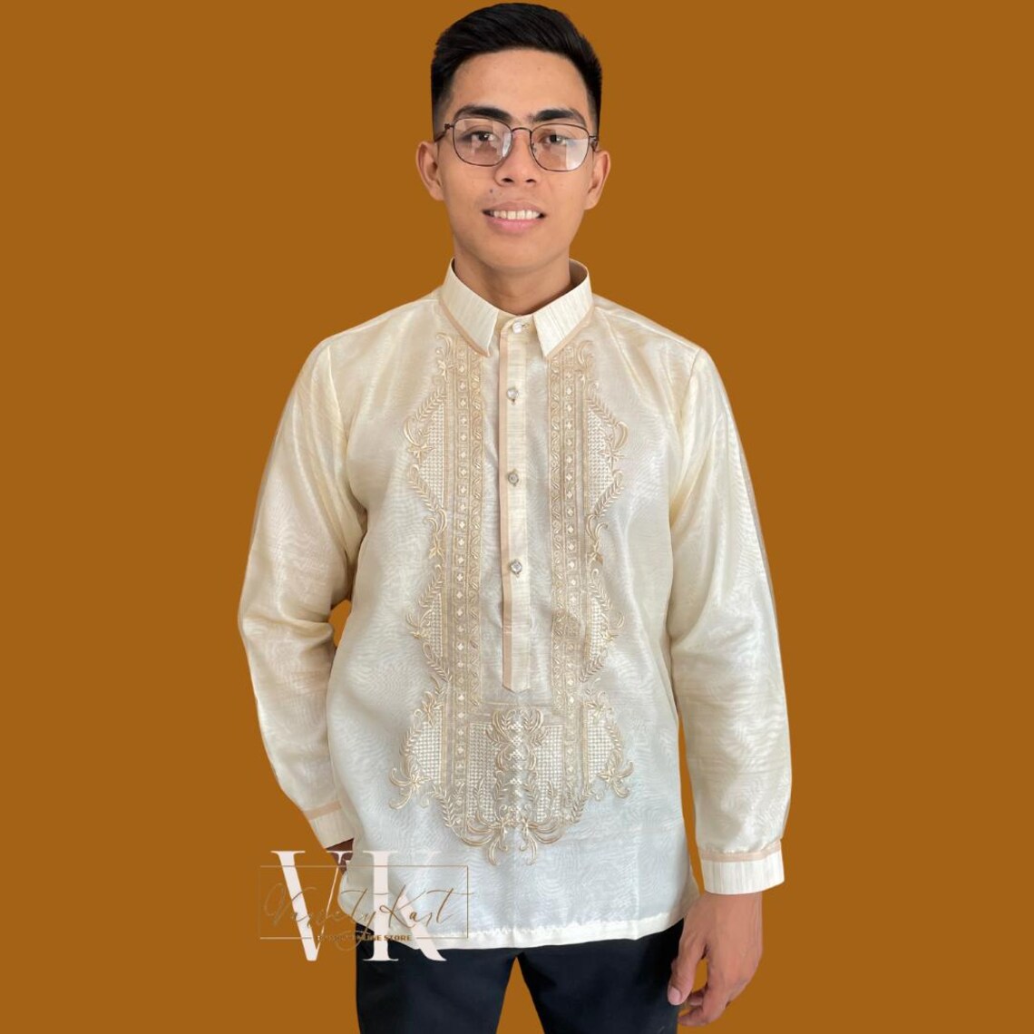 Classic Pina Organza Sports Collar Barong Tagalog With Lining ( Random ...