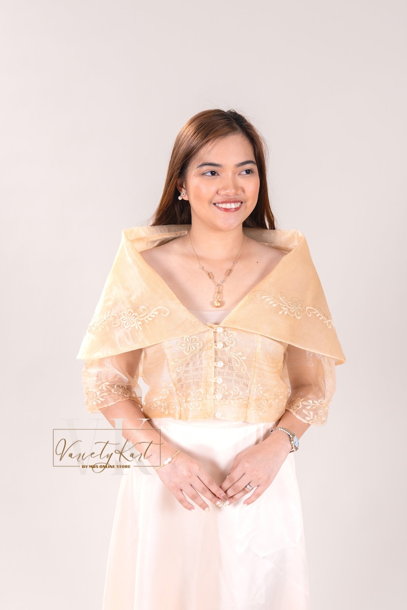 Formal Modern Maria Clara Kimona Filipiniana Top Embroidered - Etsy