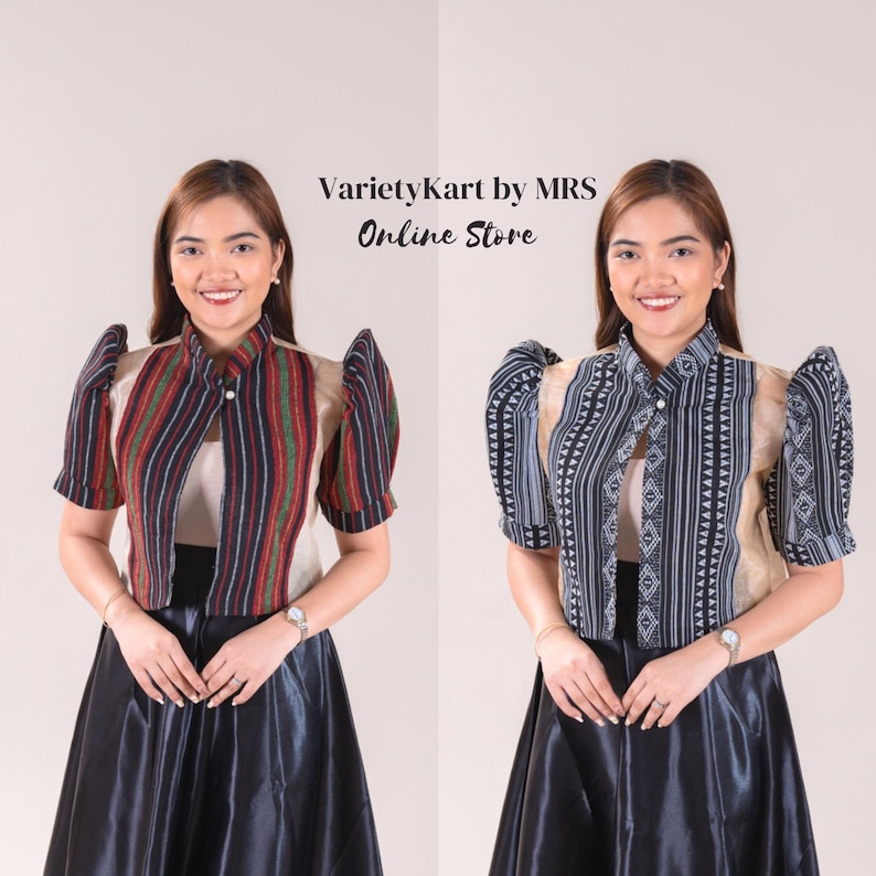 Modern Igorot Style Puff Sleeves Filipiniana Chinese Collar - Etsy