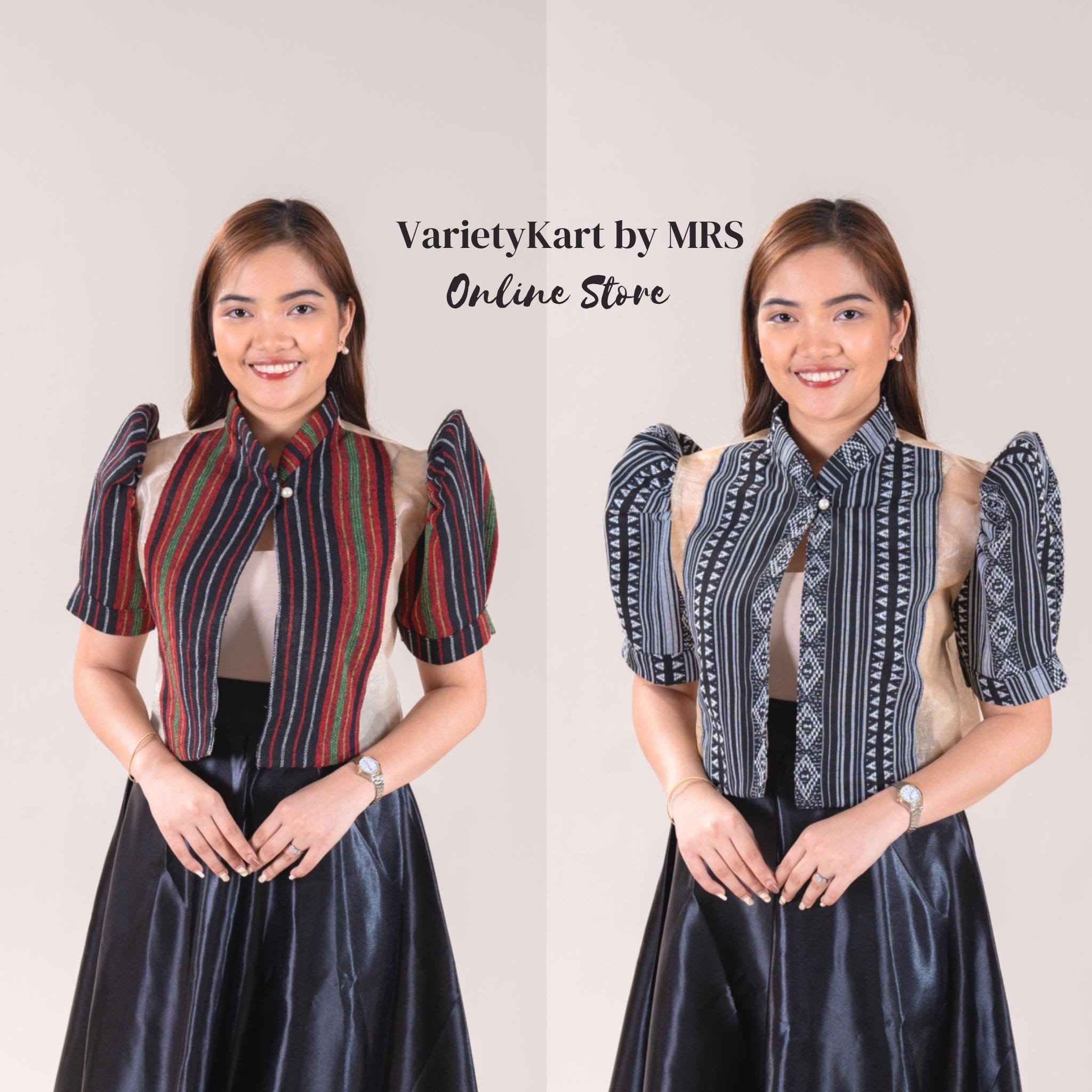 Modern Igorot Style Puff Sleeves Filipiniana Chinese Collar - Etsy