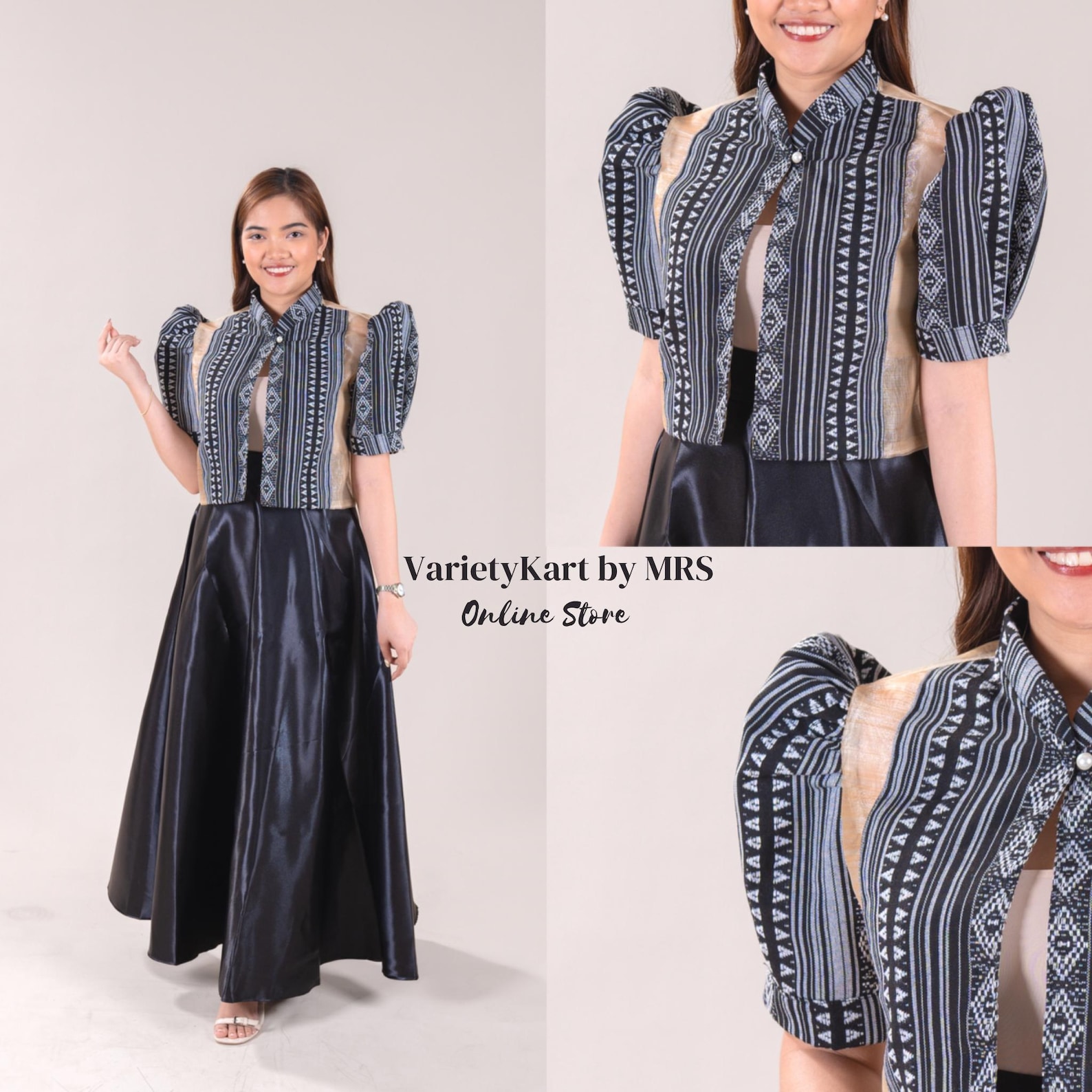 Modern Igorot Style Puff Sleeves Filipiniana Chinese Collar - Etsy