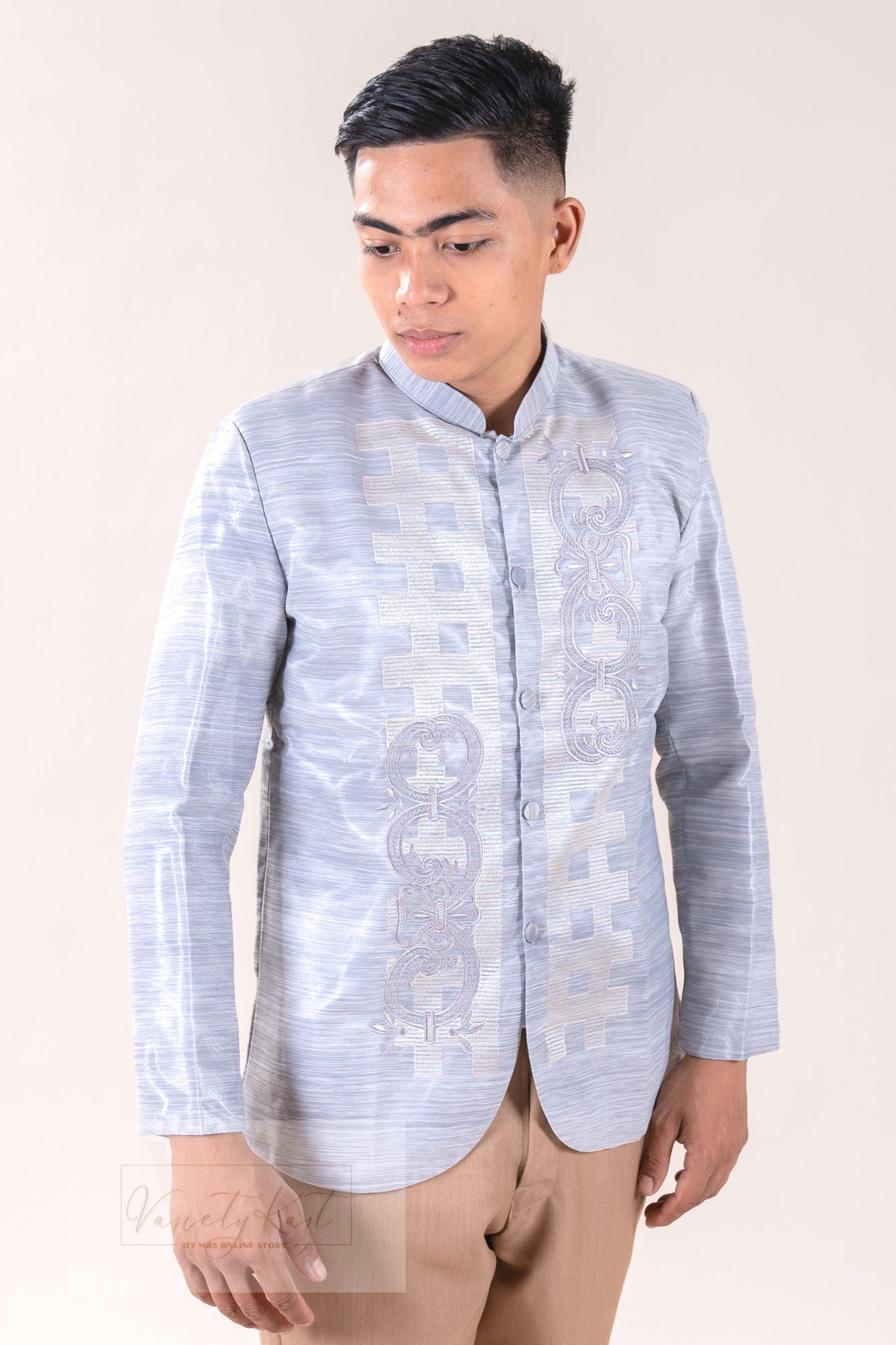 Gray Black Elegant Modern Coat Barong Tagalog Kultura Fusion - Etsy