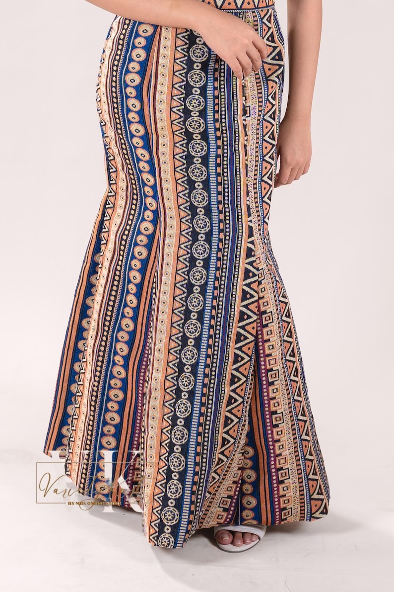 Inabel Filipiniana Serpentina Gown Dress Geometric Pattern in Yellow ...