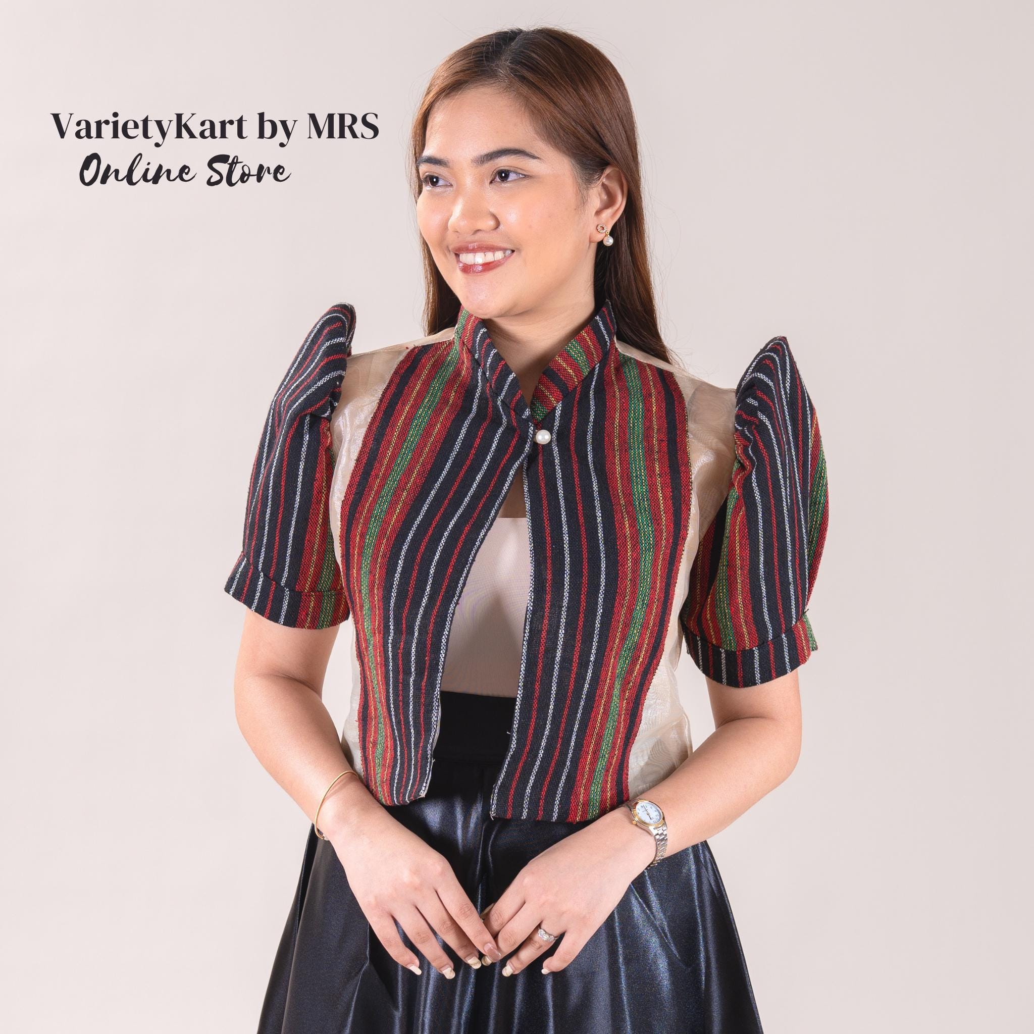 Modern Igorot Style Puff Sleeves Filipiniana Chinese Collar - Etsy