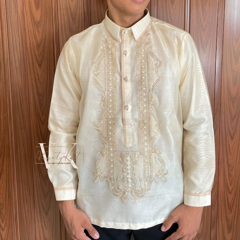 Classic Pina Organza Sports Collar Barong Tagalog With Lining ( Random ...