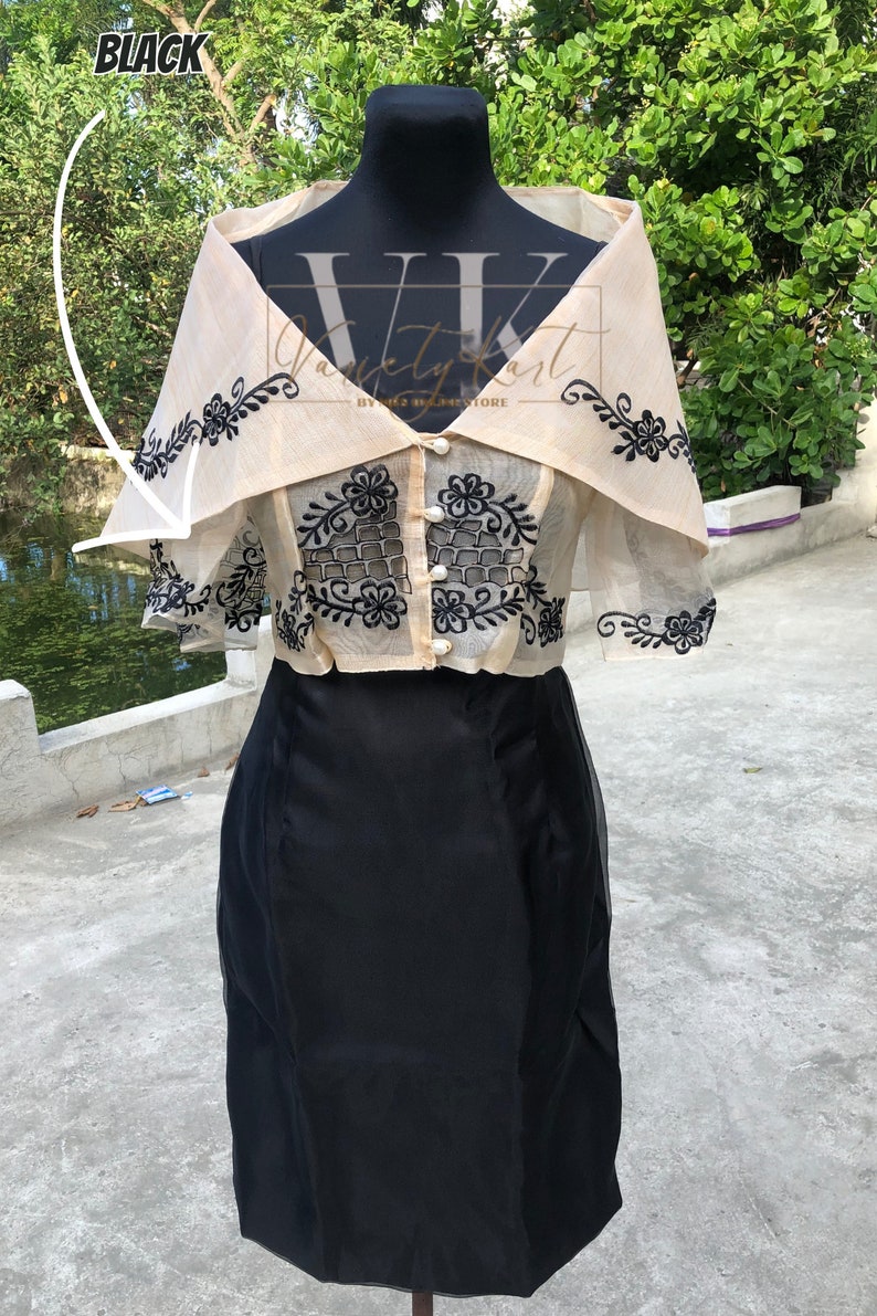 Formal Modern Maria Clara Kimona Filipiniana Top Embroidered - Etsy