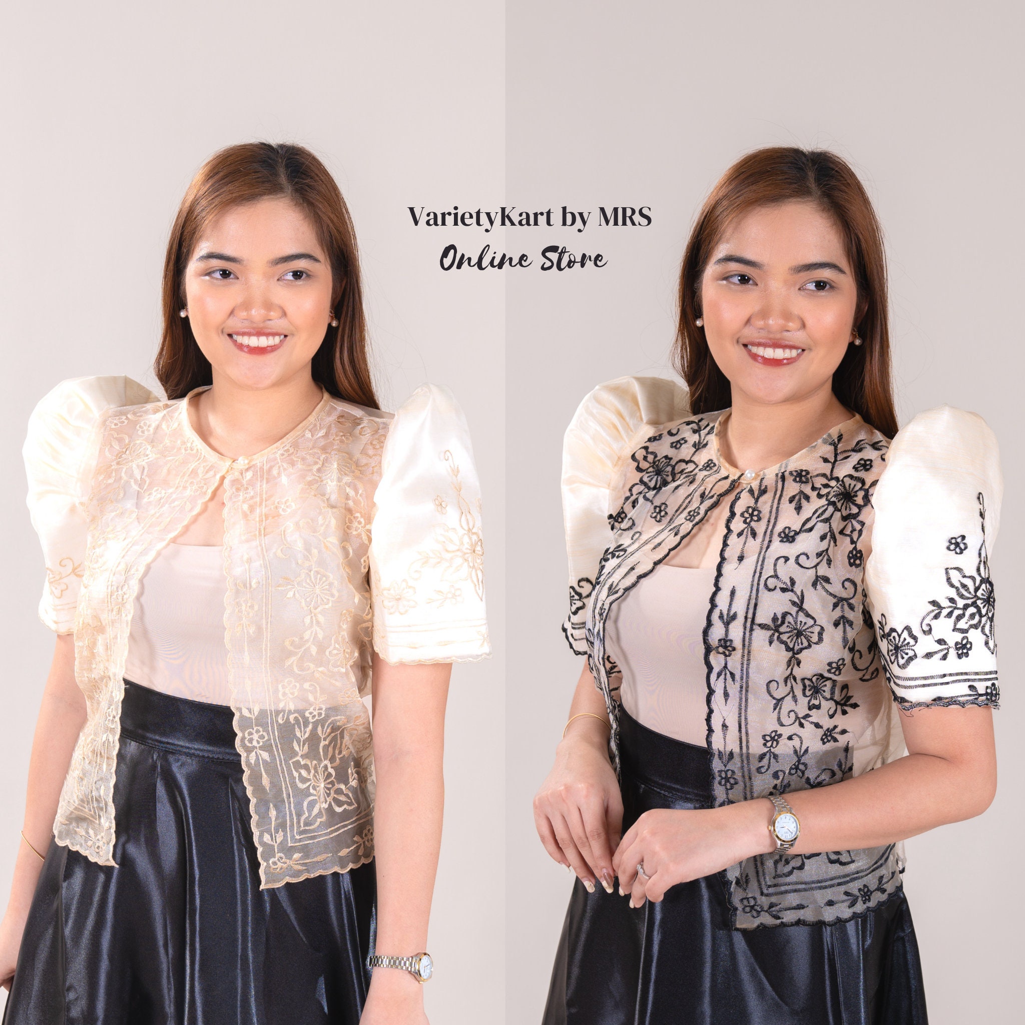 Philippine Pride Butterfly Sleeves Filipiniana Intricate Embroidered ...