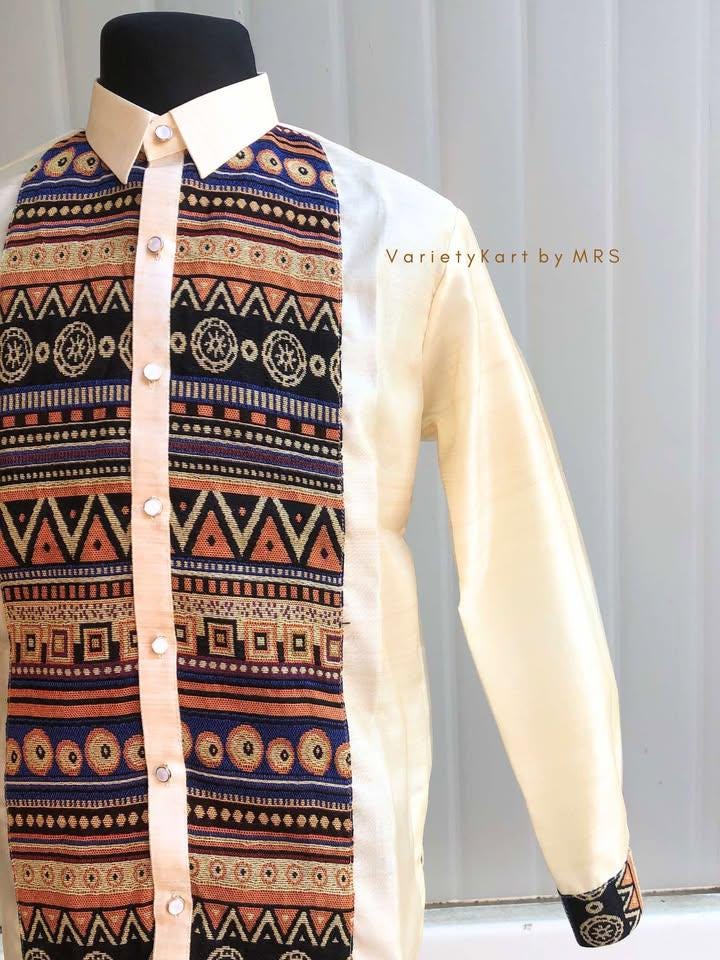 Traditional Organza Classic Barong Tagalog Ethnic Sports Collar - Etsy