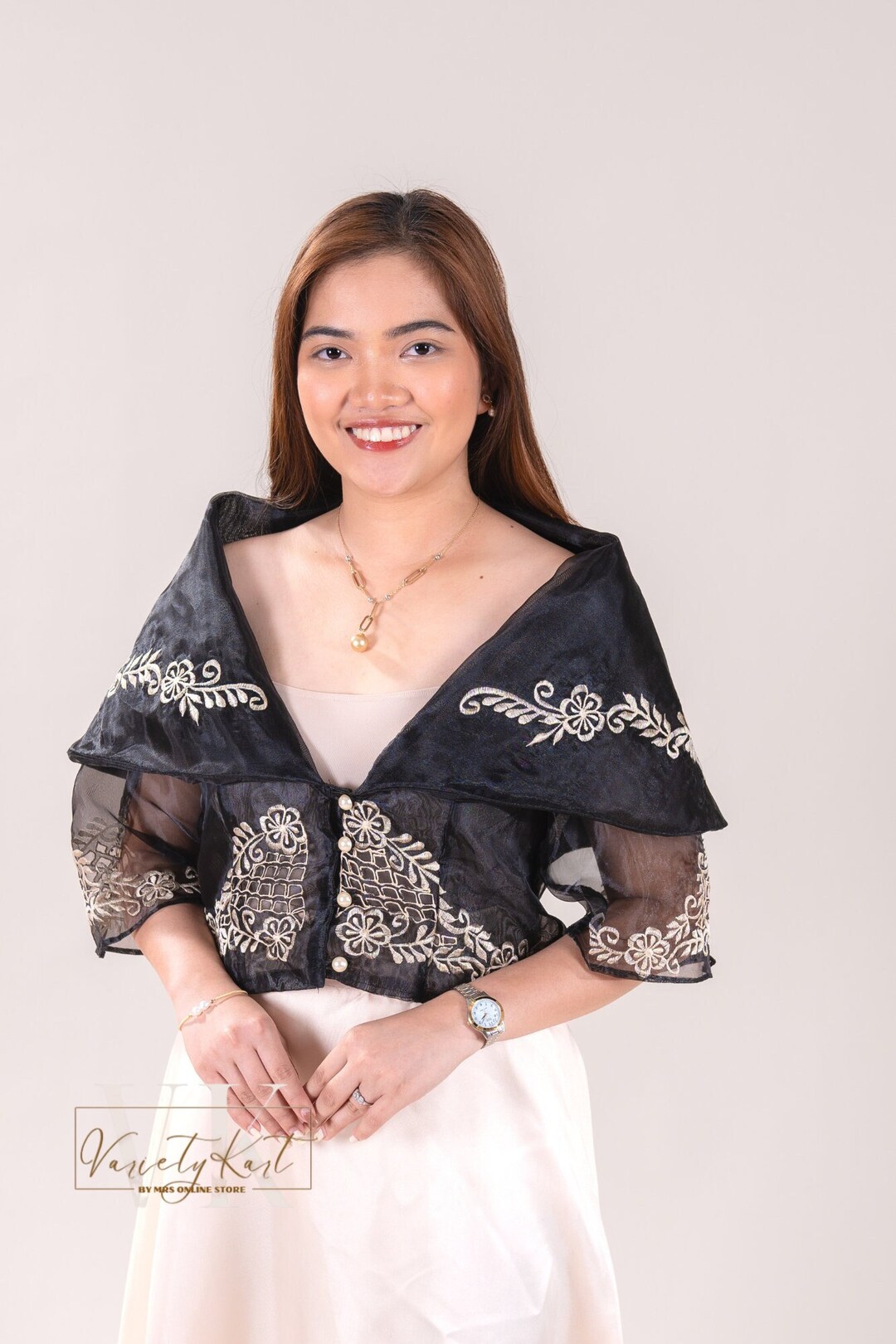 Formal Modern Maria Clara Kimona Filipiniana Top Embroidered - Etsy