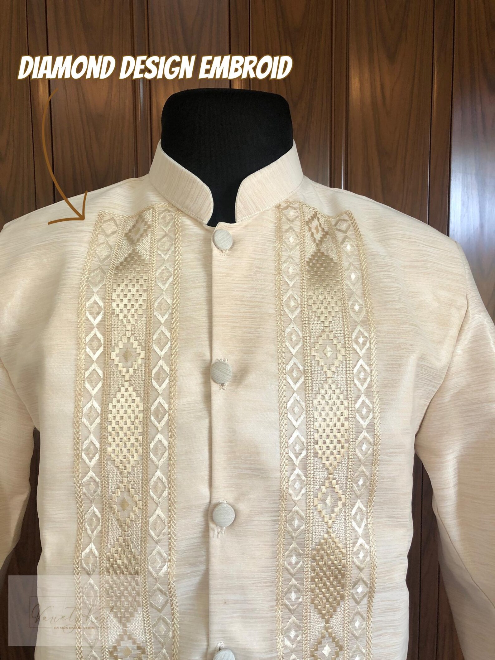 Modern Coat Barong Elegance Coat Barong for Men in Pink / Beige Shade ...