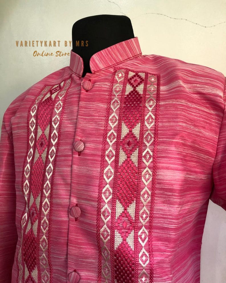 Modern Coat Barong Elegance Coat Barong for Men in Pink / Beige Shade ...