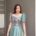 Sage Green Filipiniana Top and Skirt Set With Ethnic Fabric Design ...