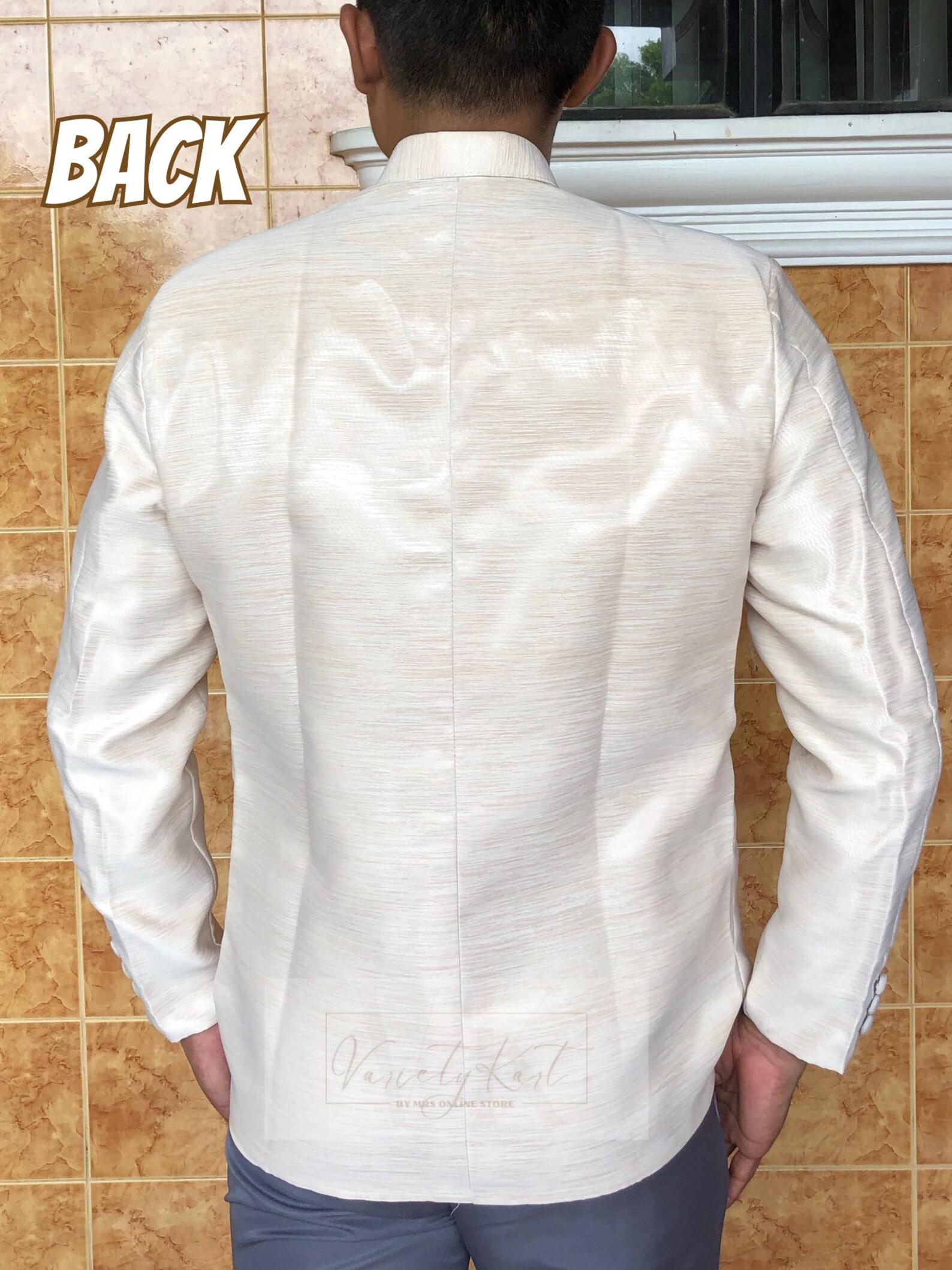 Modern Coat Barong Elegance Coat Barong for Men in Pink / Beige Shade ...