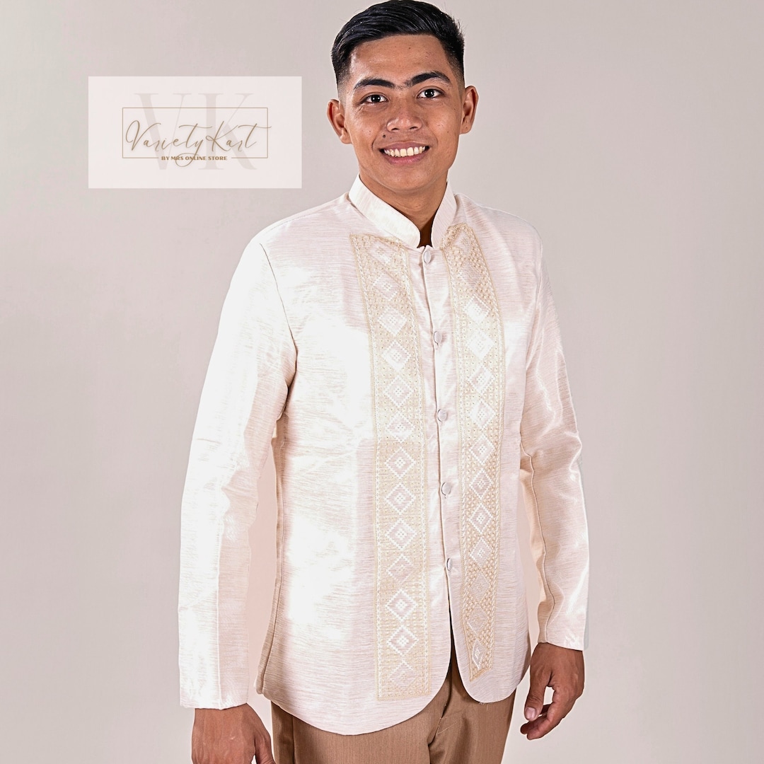 Coat Barong Tagalog Venusia Ethnic Elegance Style Embroidery - Etsy