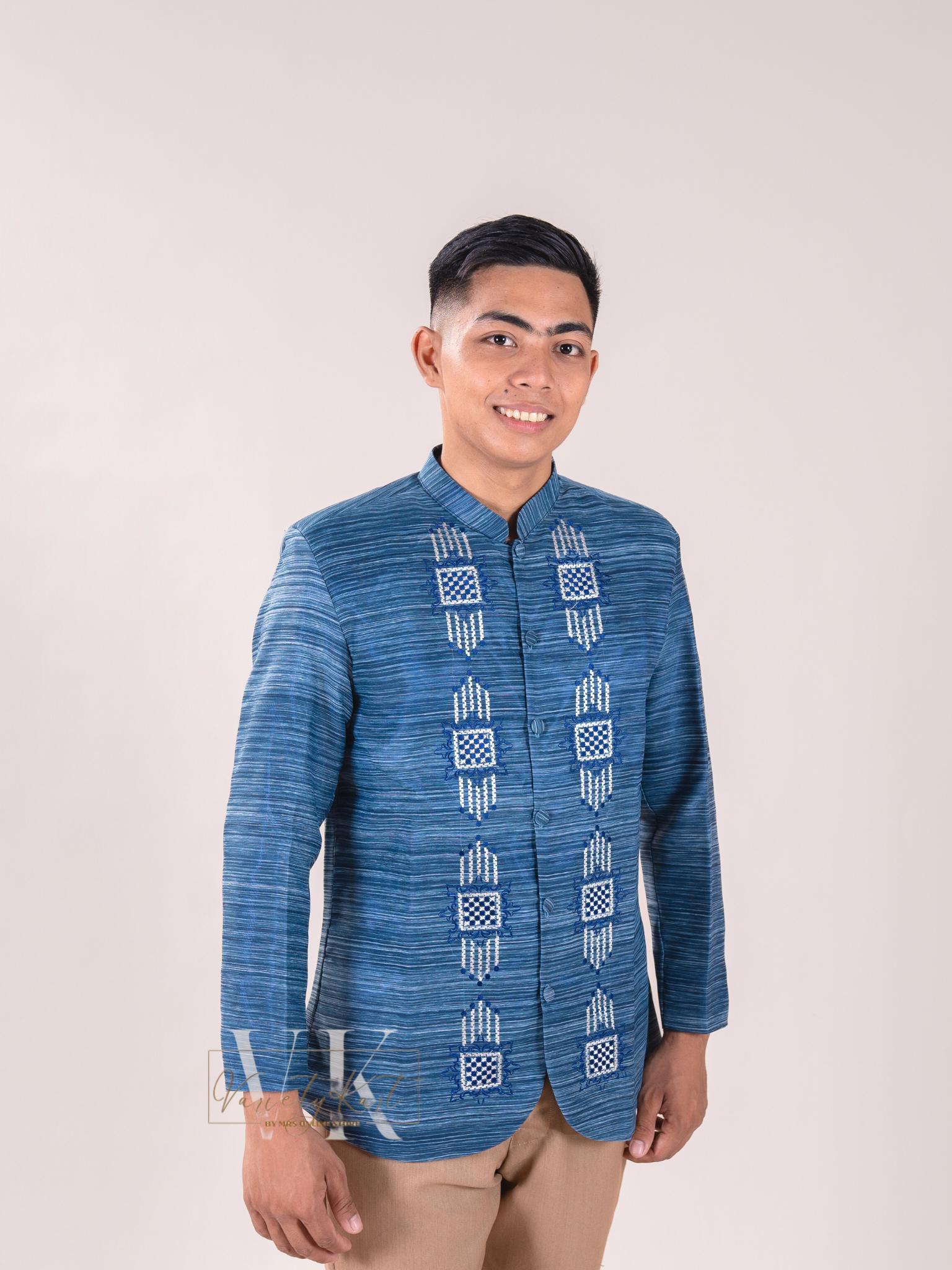 Modern Ethnic Woven Elegance Coat Barong for Men - Etsy