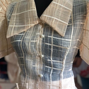 Lui Sports Collar Ladies Filipiniana Top Banig / Spanish Lace Design ...