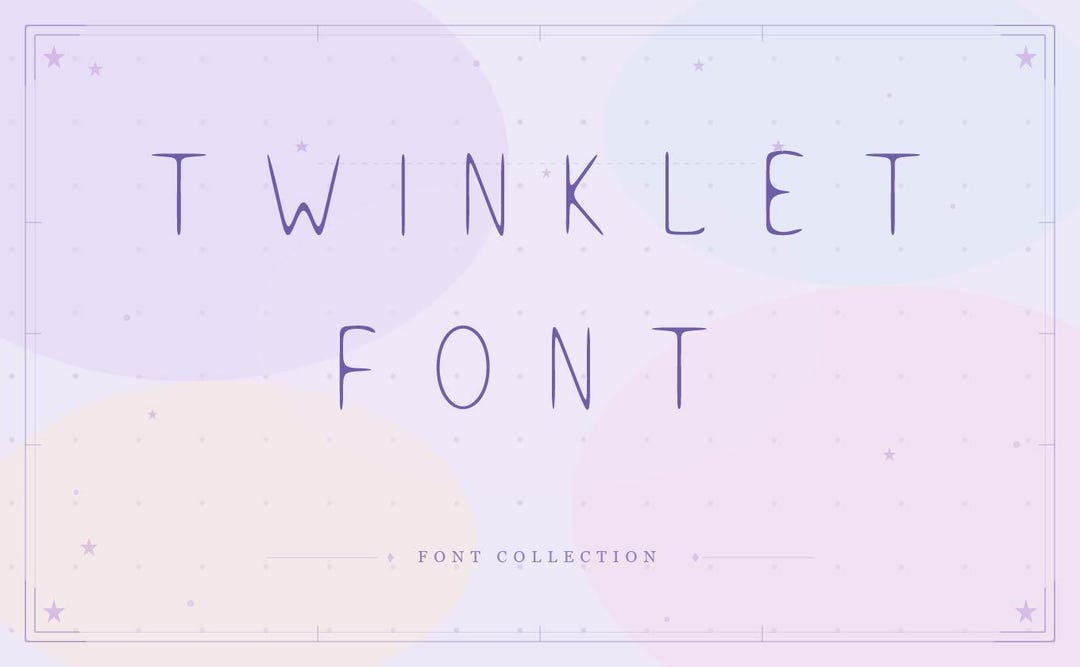 Twinklet Font — Whimsical Sparkle Sans Serif | Digital Download OTF ...