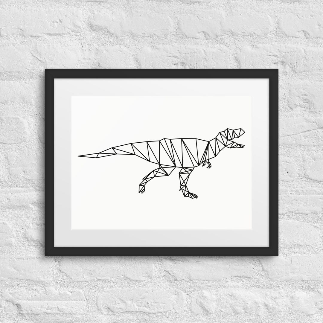 T-rex Framed Poster - Etsy