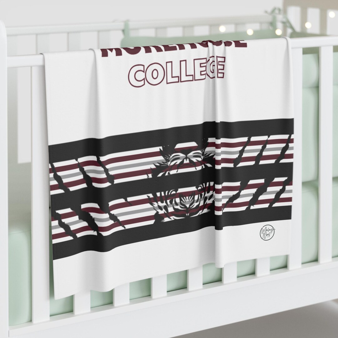White Morehouse Baby Blanket Soft and Cozy Newborn Wrap for Sleep and ...