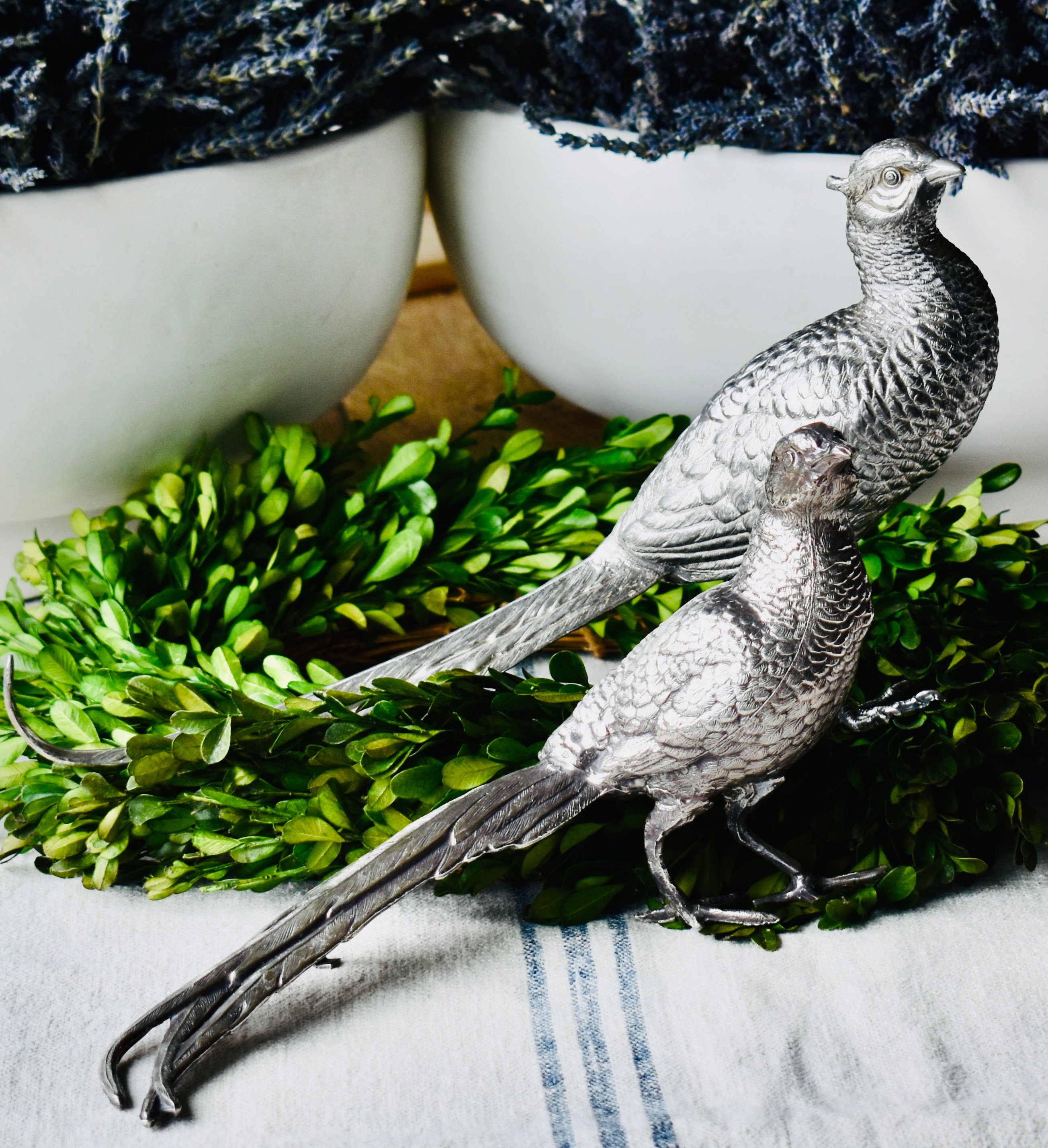 Sterling Silver Pheasants