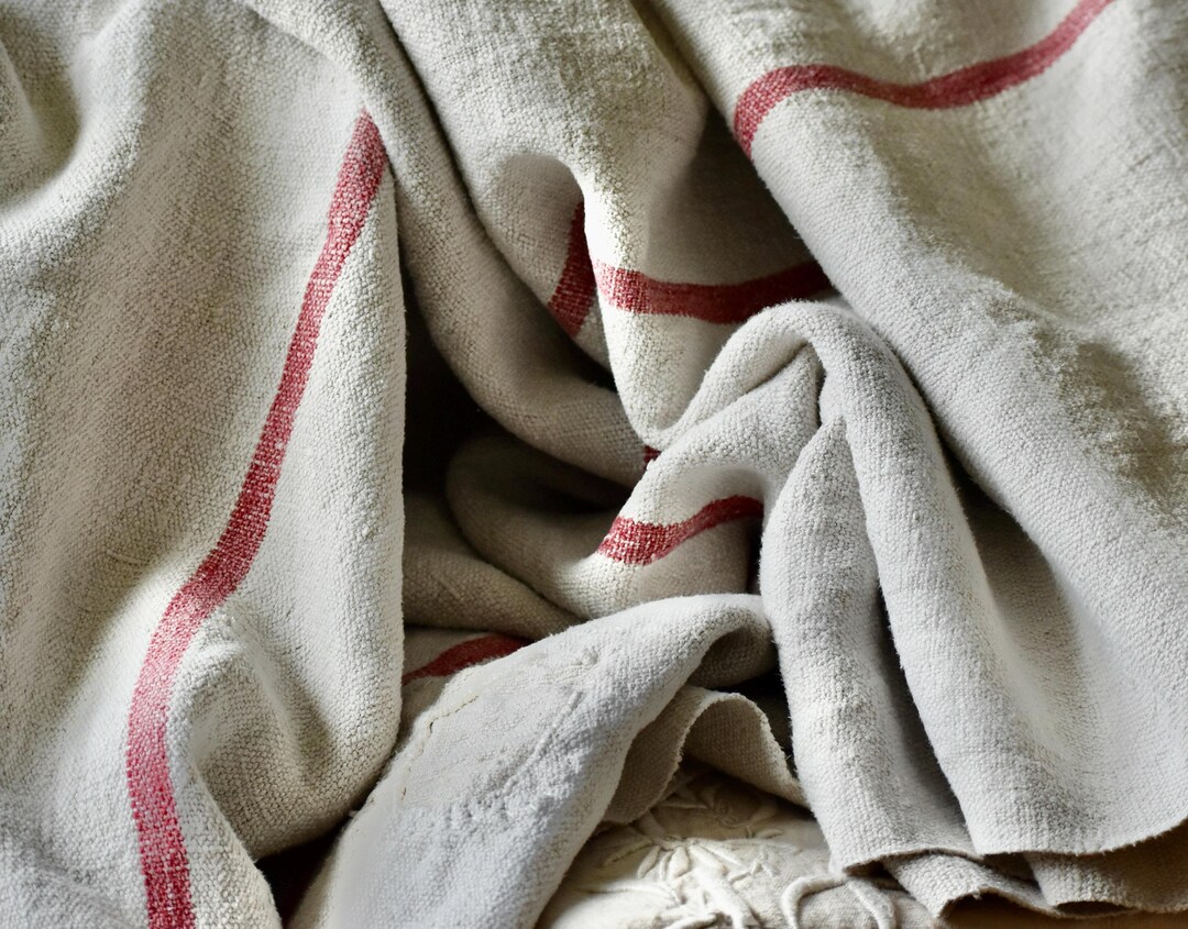 Old Lovely Rustic Grain Sack Harvest Cloth for Your Rustic Table or Art ...