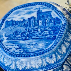 Old Lovely English Blue and White Maling Ware Tea Caddy - Etsy