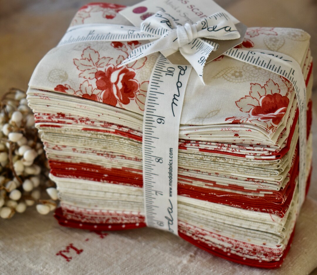 Lovely Miss Scarlet Mince & Simpson Moda Fat Eighths Bundle - Etsy