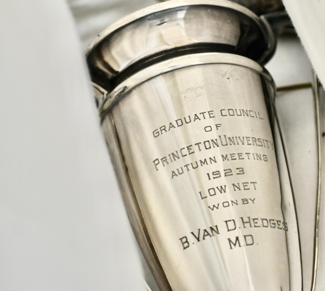 Lovely Silver Plate Antique Trophy Princeton University Autumn Meeting ...