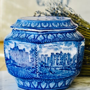 Old Lovely English Blue and White Maling Ware Tea Caddy - Etsy