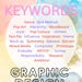 Artistic School Keyword Poster - Customisable Canva Digital File - Etsy