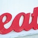 Red Eat Sign | Etsy