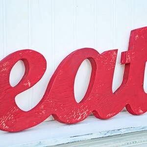Red Eat Sign - Etsy