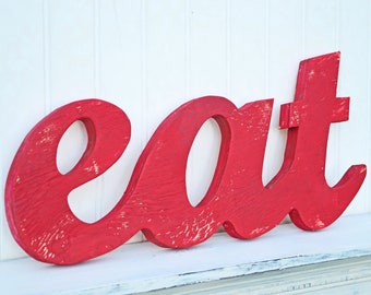 Red Kitchen Sign - Etsy