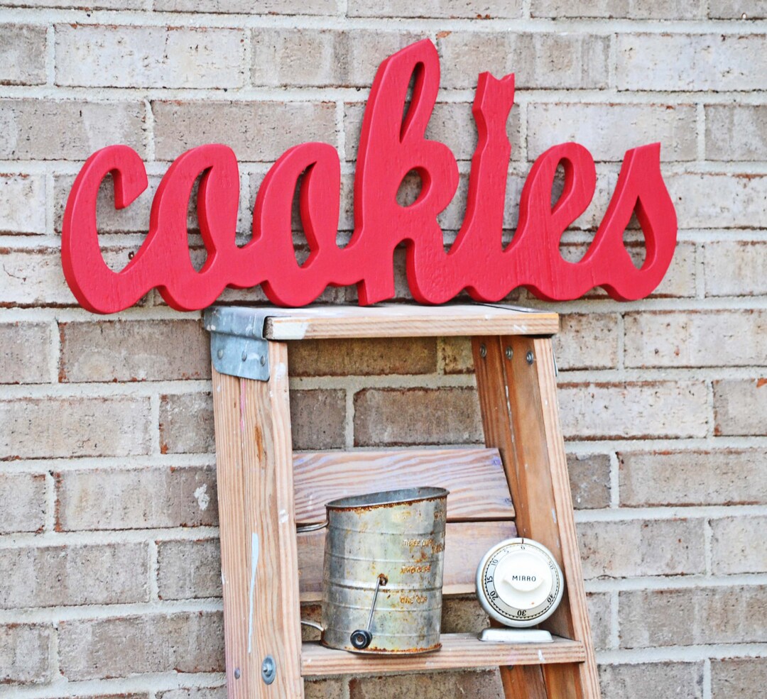 Cookies Sign Kitchen Decor Sign - Etsy