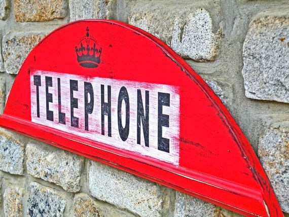 Items similar to London Telephone Booth British Phone Booth Wall Sign ...