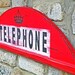 Telephone Booth Sign, Simple English British Phone Booth Red Sign ...