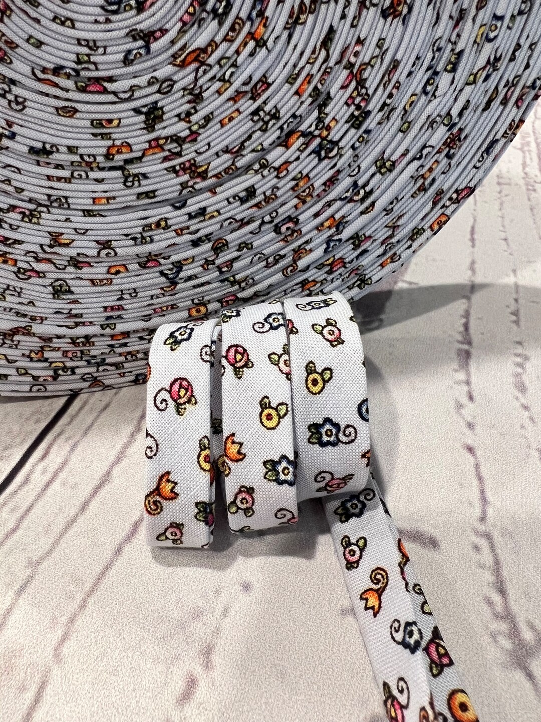 Mary Engelbreit Bias Tape 1/2 Inch Double Fold Small Cherry Print ...