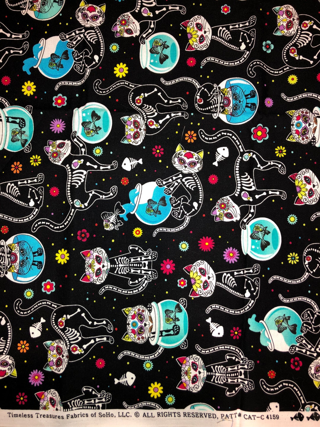 Day of the Dead Kitties Sugar Skull Cats Dia De Los Muertos - Etsy