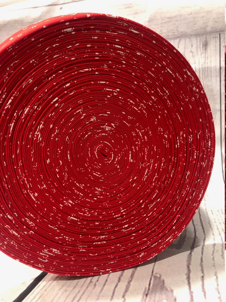 Bias Tape - 1/2 Inch - Double Fold - Red Double Heart Print - Homemade ...