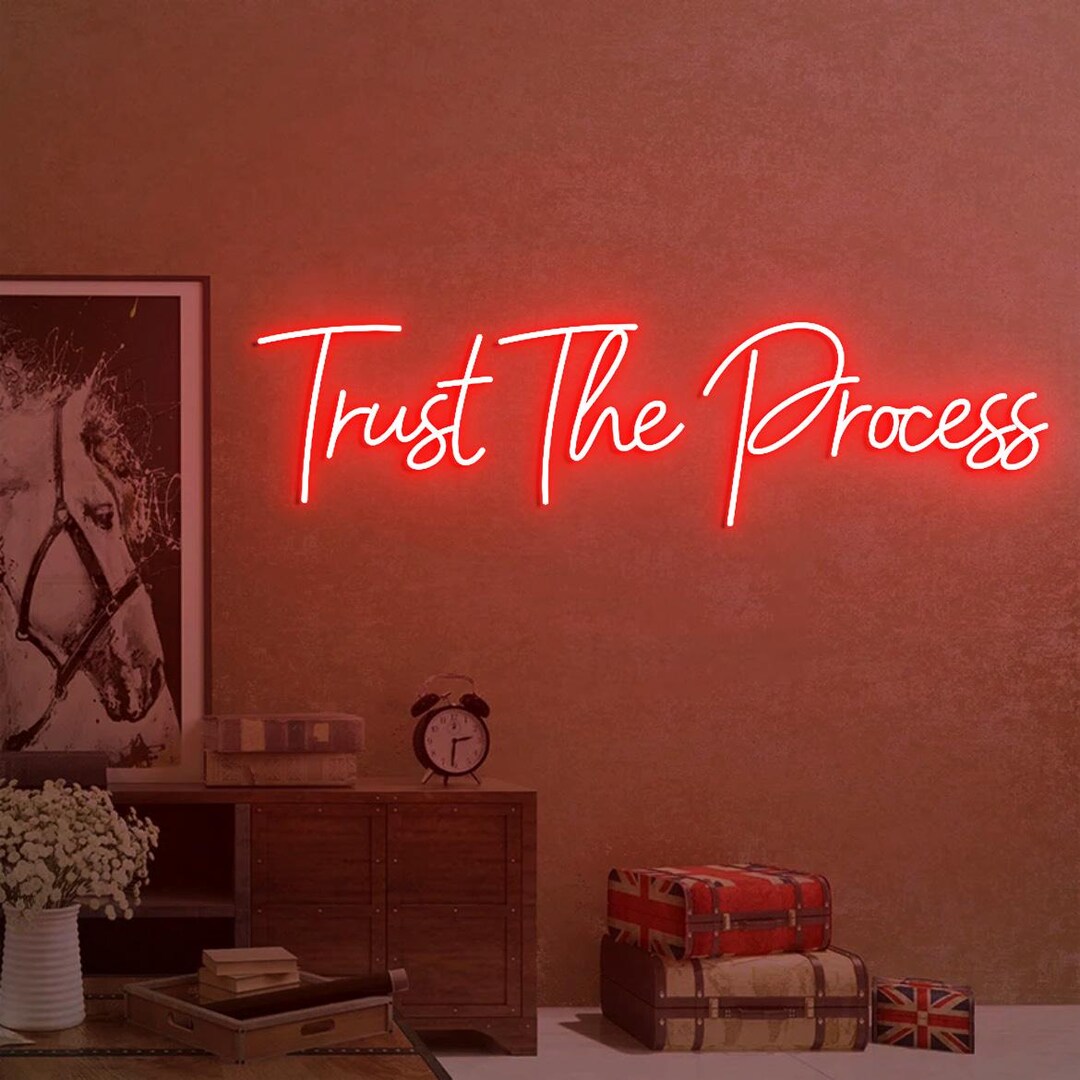 Trust the Process Sign, Inspirational Gym Decor, Fitness Room Wall ...