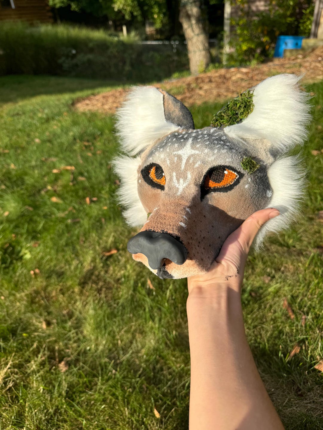 Mossy Sea Wolf Mask Premade Sea Wolf Canine Mask - Etsy