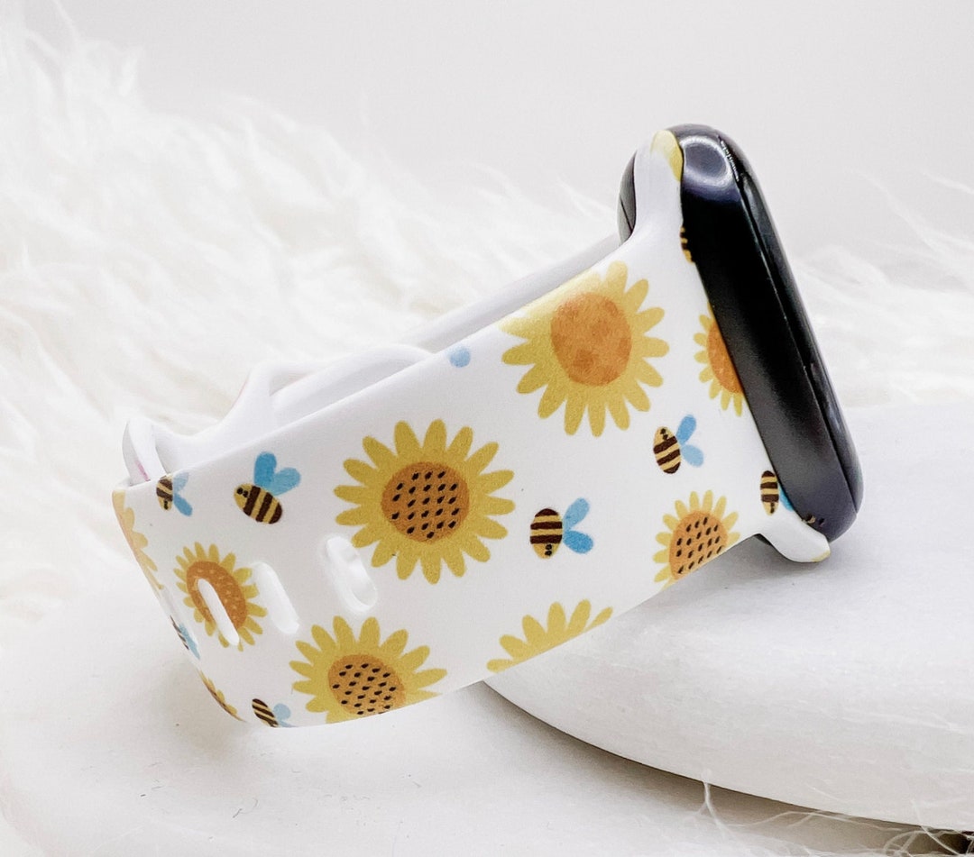 Bumblebee Sunflowers Watch Band Compatible With Apple Watch Fitbit ...