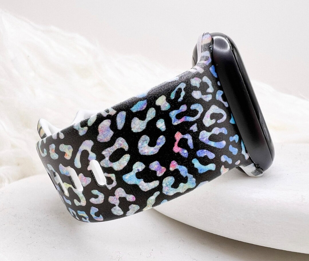 Silver Leopard Watch Band Compatible With Apple Watch Fitbit Samsung - Etsy