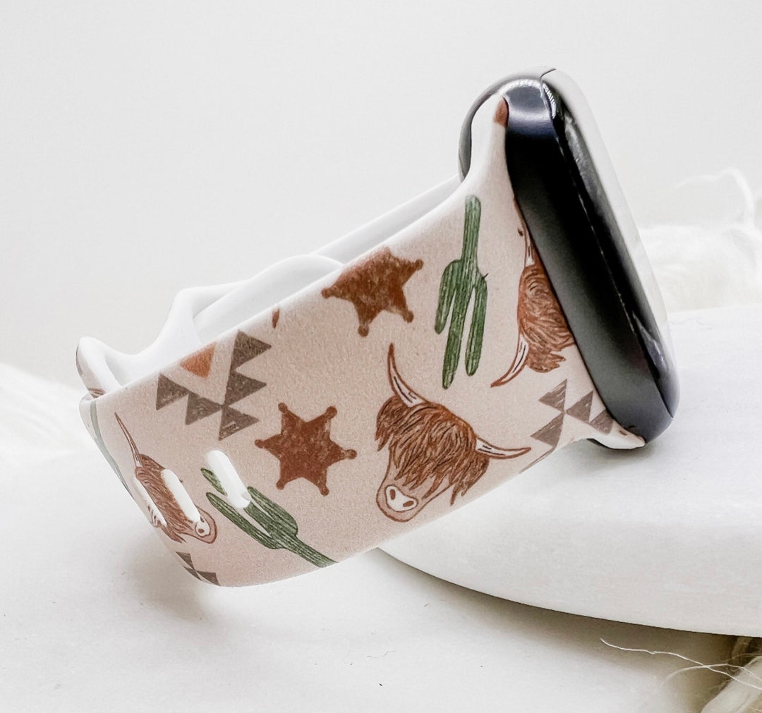 Western Highland Cow Watch Band Compatible With Apple Watch Fitbit ...